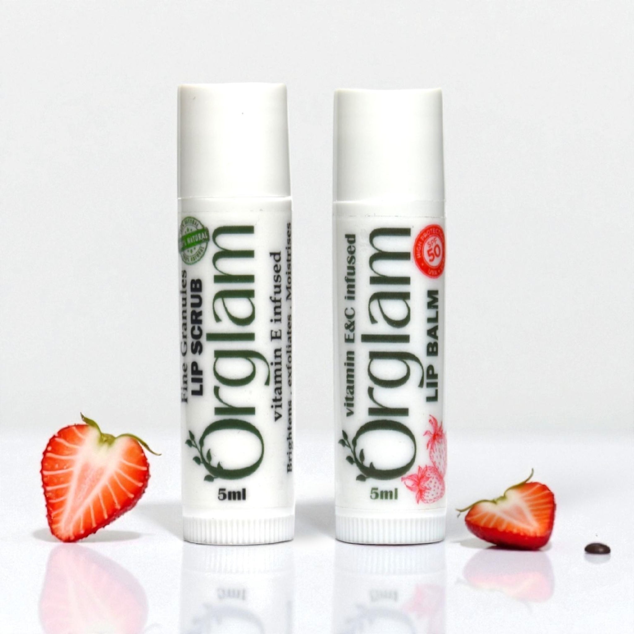 Strawberry lip Balm and Scrub Bundle – Orglam